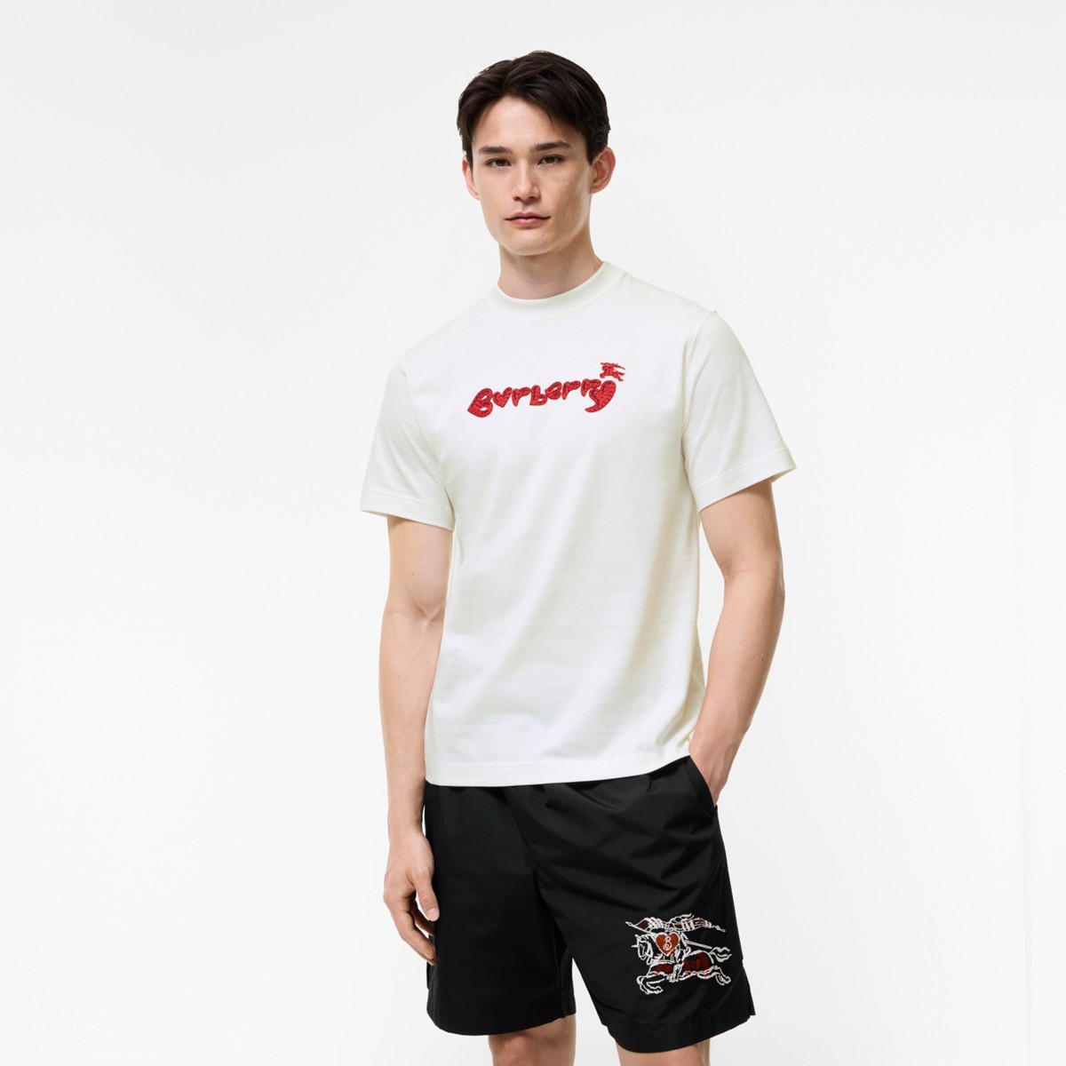 BURBERRY Heart Logo Cotton T-shirt